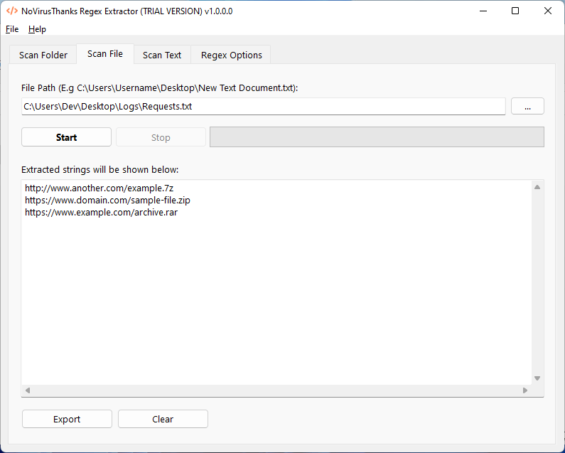 Extract Any Text From Files With Regex Extractor Appsvoid